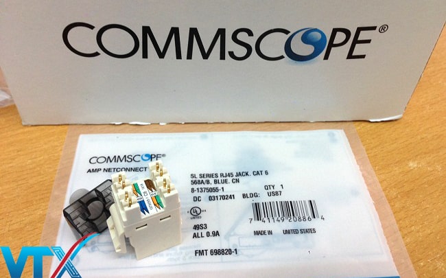 Nhân mạng Modular jack RJ45 Commscope Cat6 - Viễn Thông Xanh